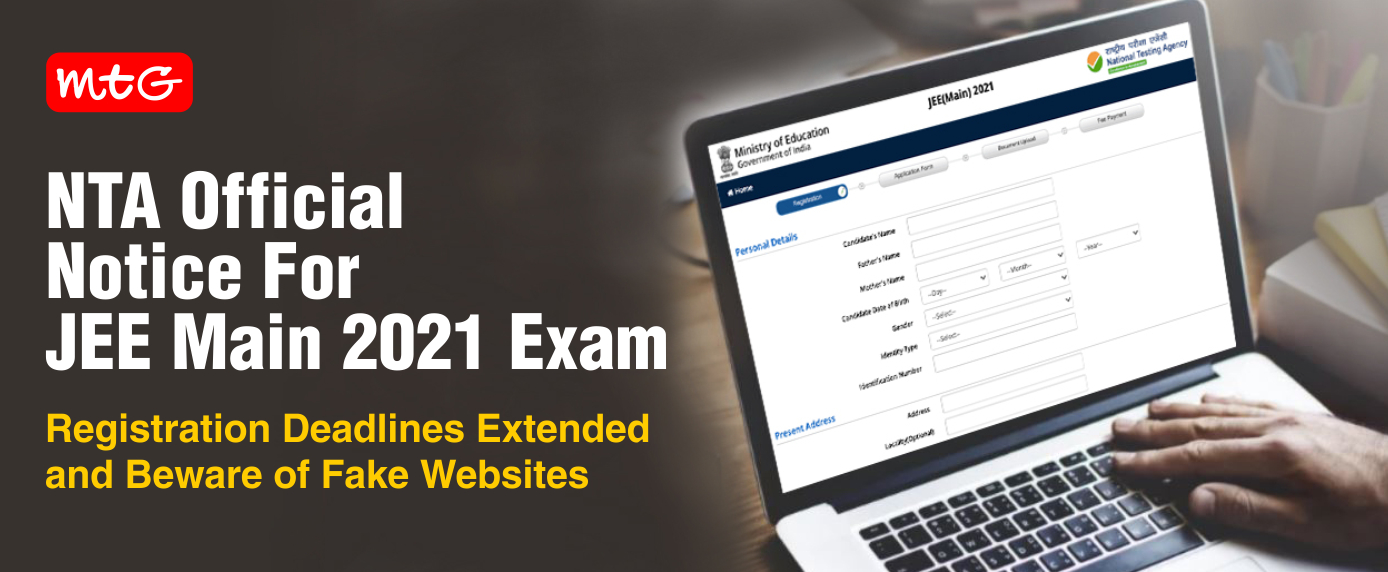 NTA Official Notice for JEE Main 2021 Exam: Registration Deadlines ...