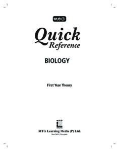 Biology Class 11 - MTG Learning Media Resources